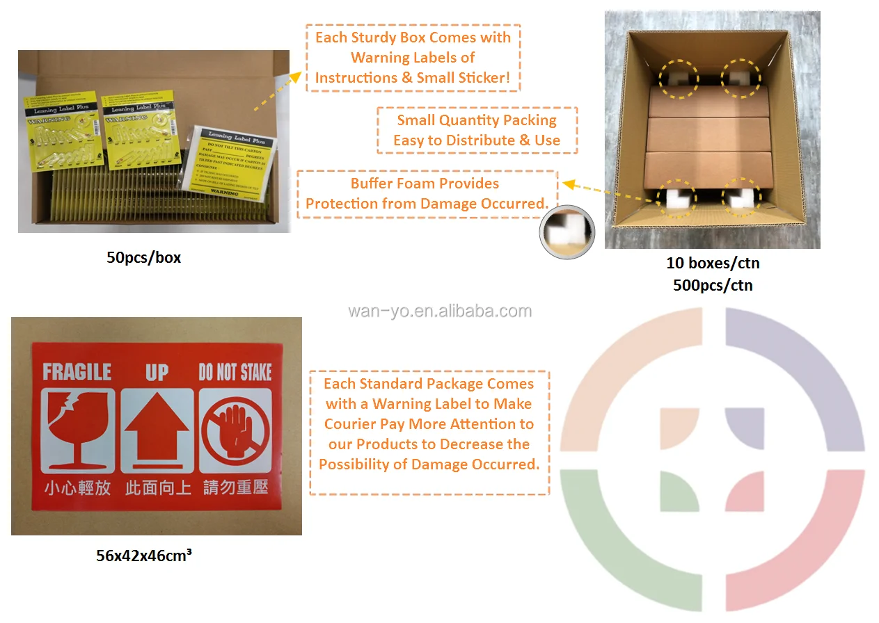 Shipping Tilt Indicator - Leaning Label Plus Protect Cargo - Buy ...