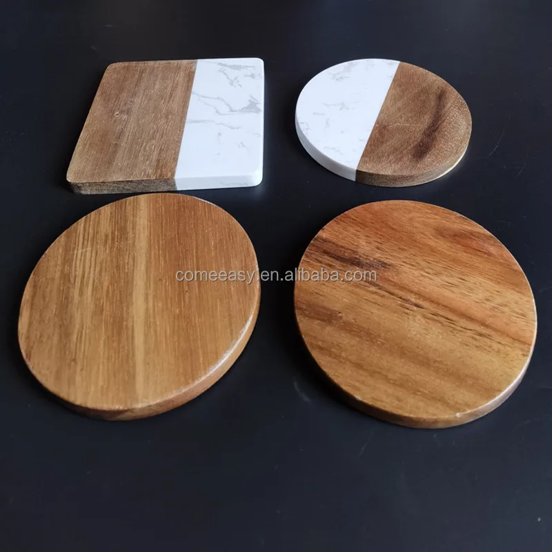 Wedding Decoration Acacia Blank Coasters Wood 10cm Coasters For Drinks ...