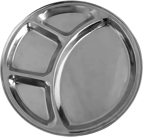 STAINLESS STEEL ROUND FOOD TRAY WITH 4 COMPARTMENT| Alibaba.com