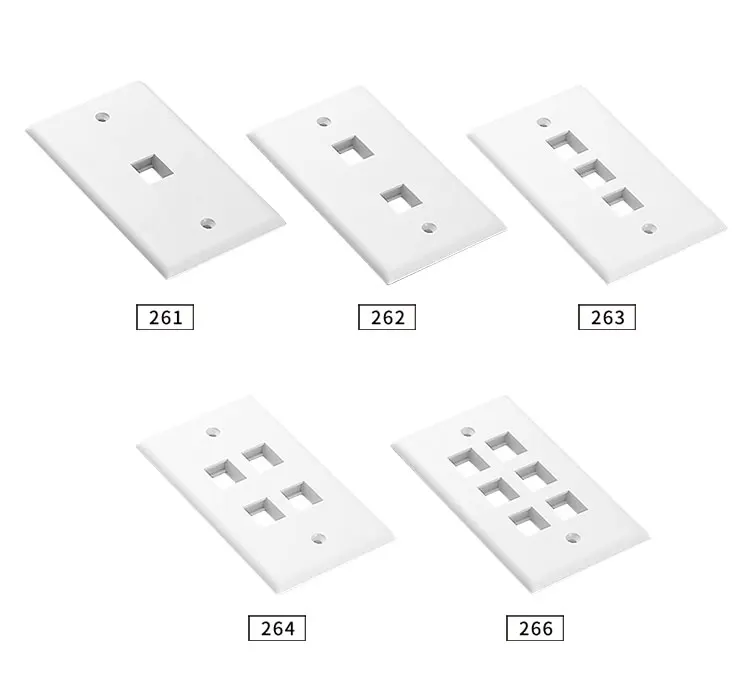 3 Port Keystone Wall Plate Us Regular Size - Buy Single Gang 3 Port ...