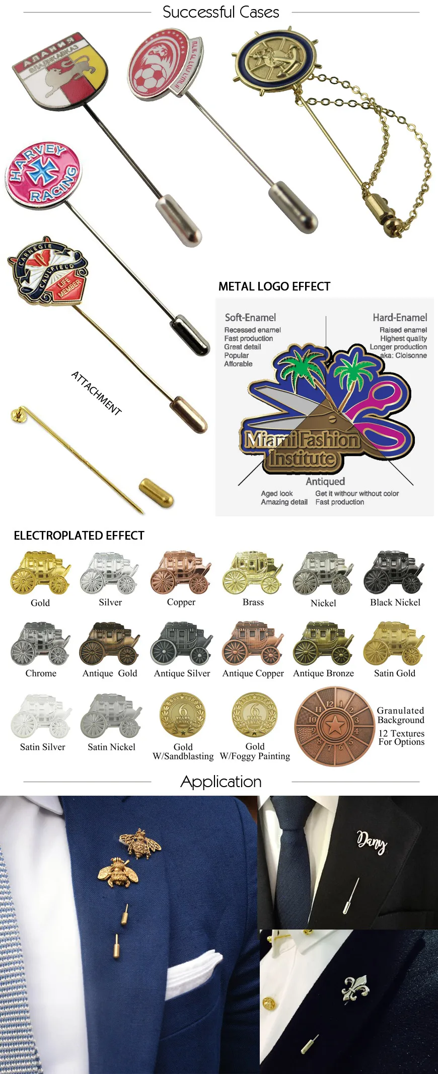 Lapel Stick Pins - Customized Accessories for Men's Suits