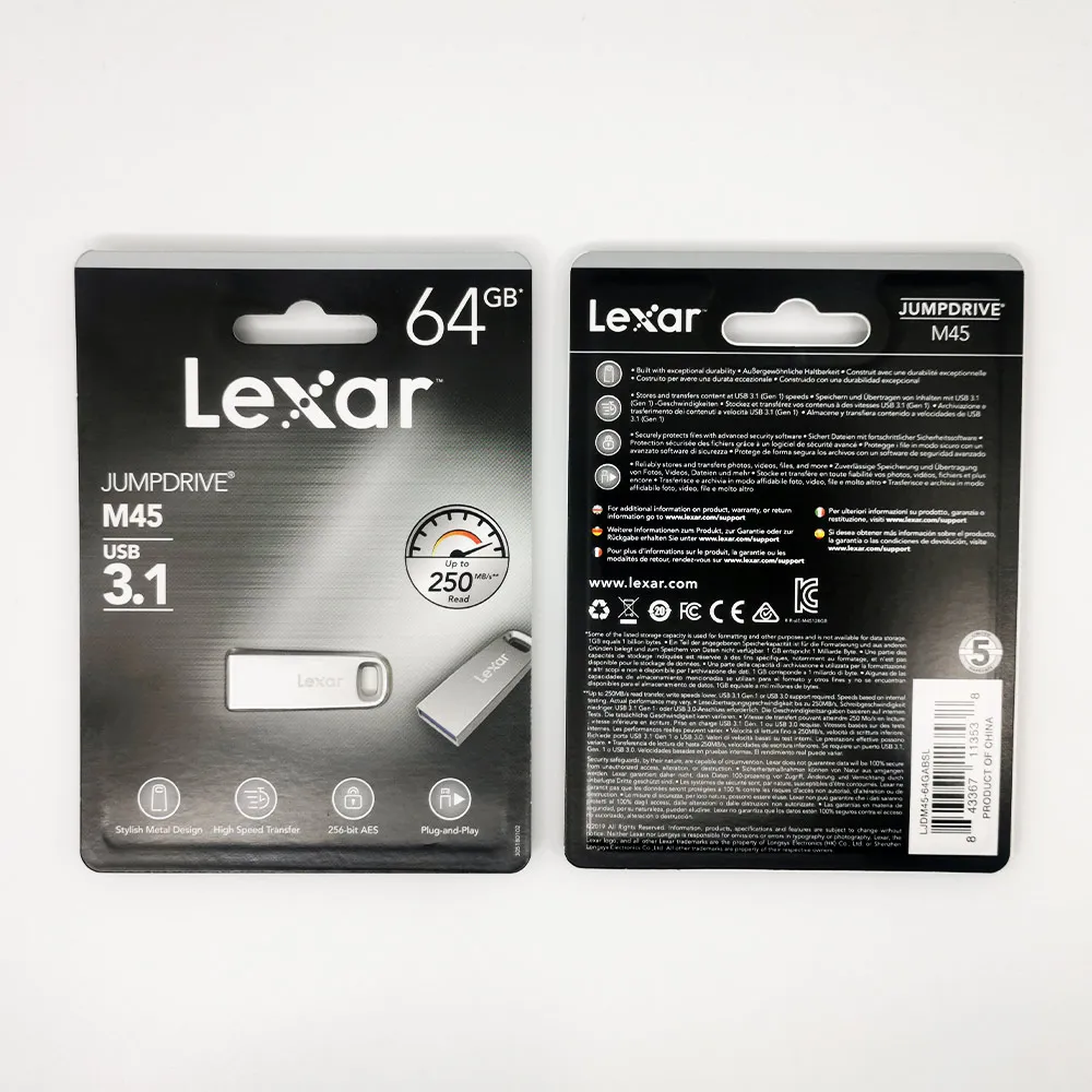 Lexar Usb Jumpdrive M45 Usb3.1 Metal Flash Drive (250mb/s) - Buy ...