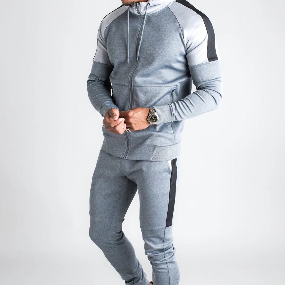 Wholesale plain men jogging suits training tracksuits gym wears custom ...