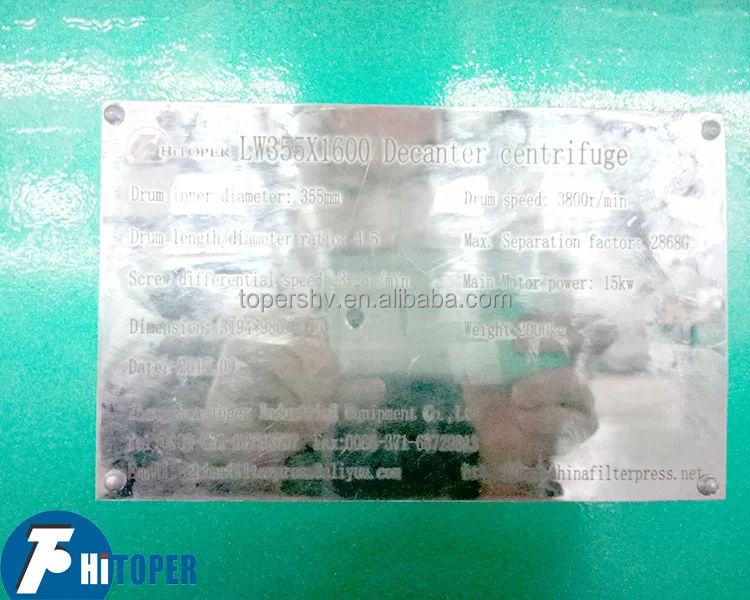 Continuous Gravity Decanter Olive Oil Extraction Centrifuge