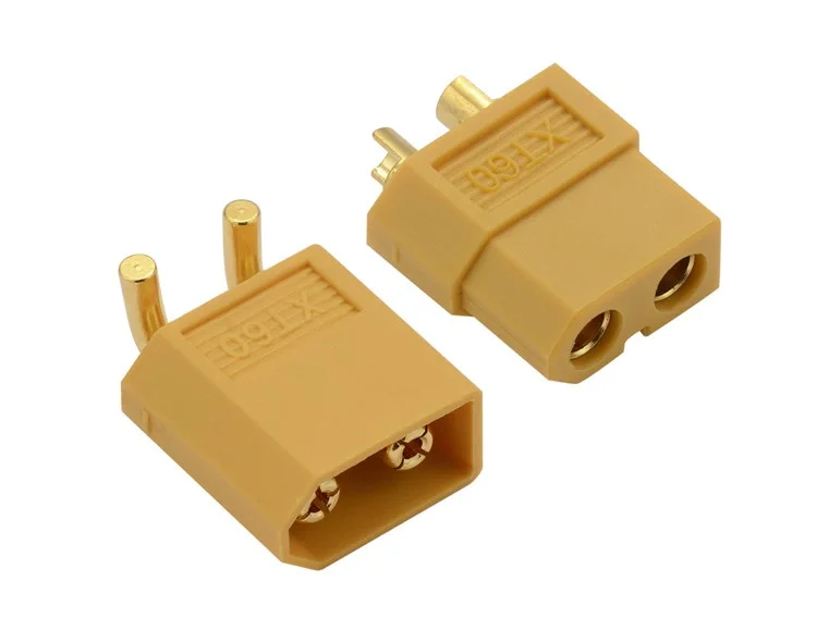 Xt60 Connector Male Female Pair Yellow Or Black Right Angle Pcb Mount ...