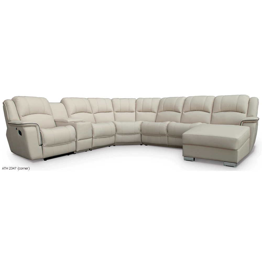 Sofa Ath 2336n Living Room Modern Home Furniture Genuine Leather Fabric ...