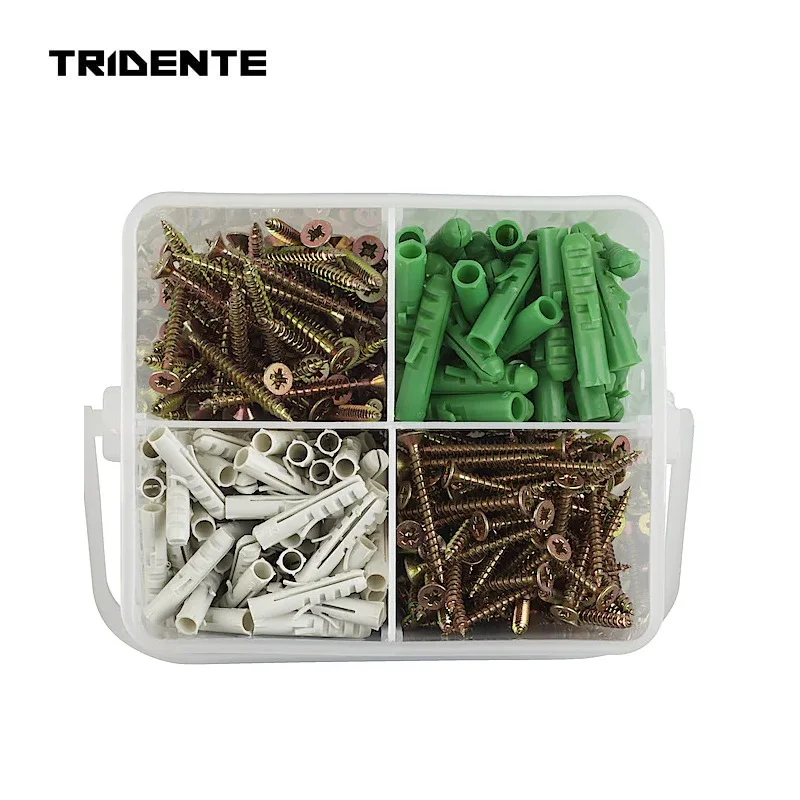 630件墙塞和螺钉套件、干墙锚和螺钉分类套件，带收纳盒| Alibaba.com