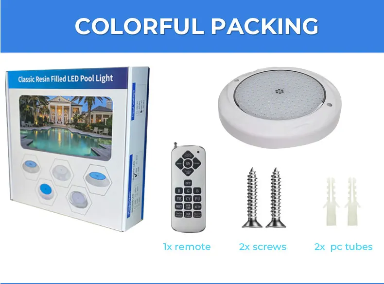 2021 Pooulx Flat Type Led Swimming Pool Underwater Light Soft Resin ...