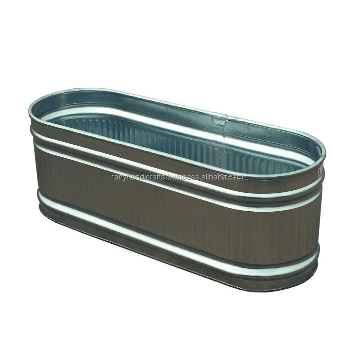 Stainless Steel Oval Shape Garden Planter Indoor Decorative Flower ...