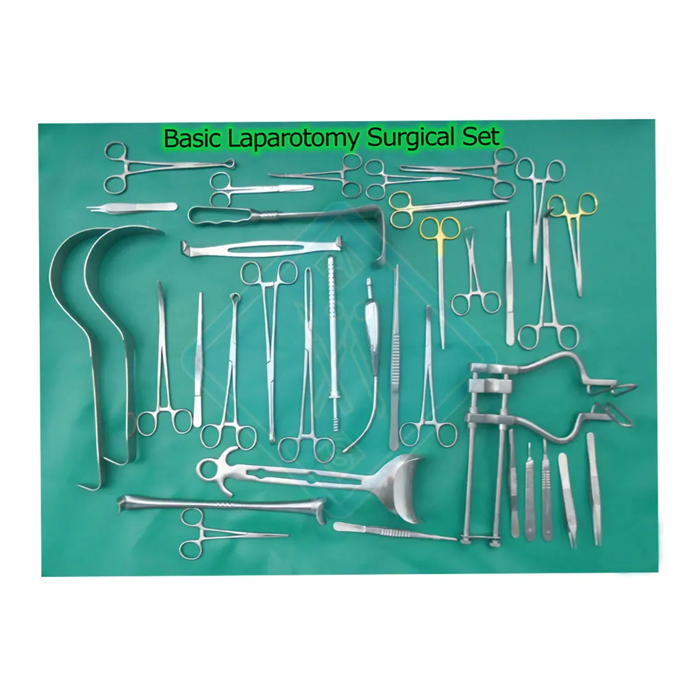 Basic Surgical Laparotomy Set Stainless Steel High Quality Set For ...