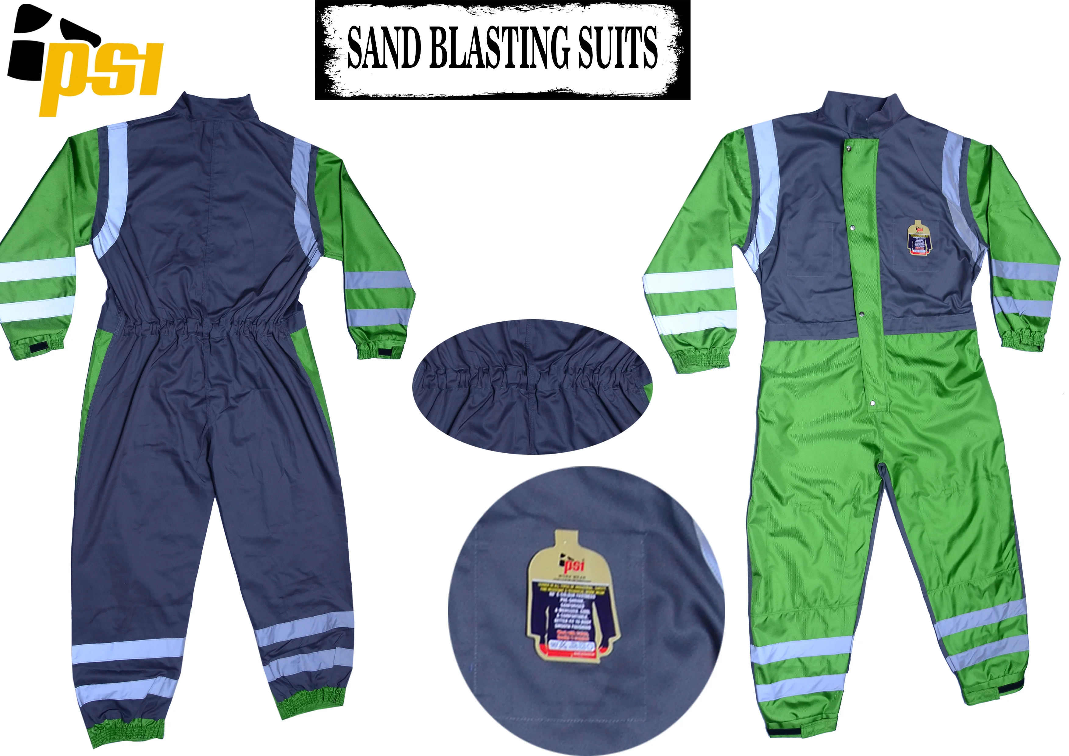Sandblast Suit Made Of 100% Cotton With Cow Split Leather - Buy Sand ...