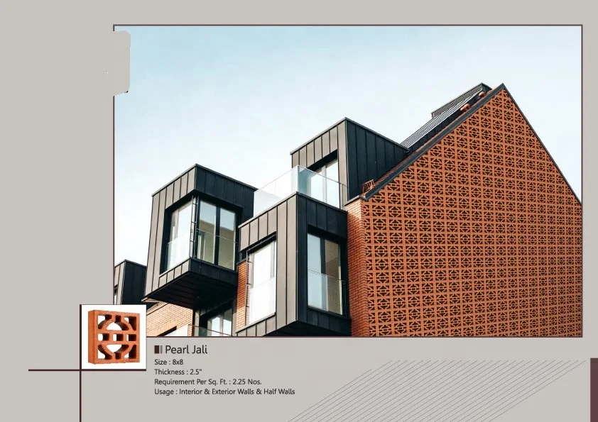 Natural Red Clay Terracotta Hollow Blocks for Wall Cladding