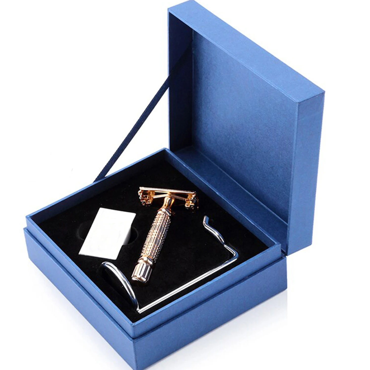 Shaivng Safety Razor With Silver Long Handle Double Edge Safety Razor ...