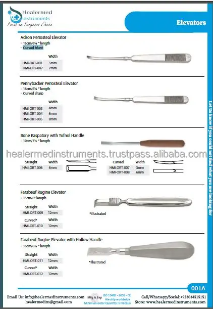 Adson Periosteal Elevator - Curved Blunt Surgical Instrument