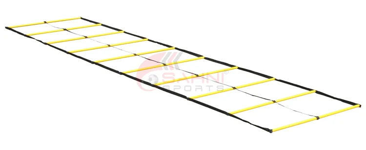 Double Fixed Agility Ladder Nylon Webbing Heavy PVC Rungs Durable Speed ...