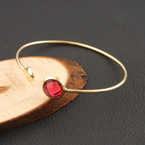 Latest Fashion Party Wear Bracelet 10mm Round Faceted Red Quartz Collet ...