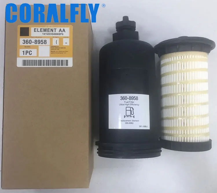 Excavator diesel fuel filter 360-8958, View 360-8958, Coralfly Product ...