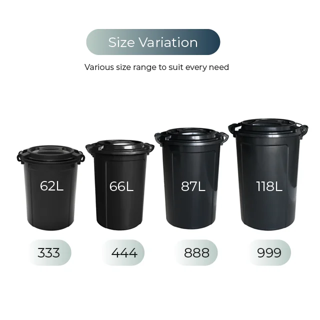 Outdoor Water Bucket Plastic 62l Color Black Size 47 X 47 X 53 Cm Non ...