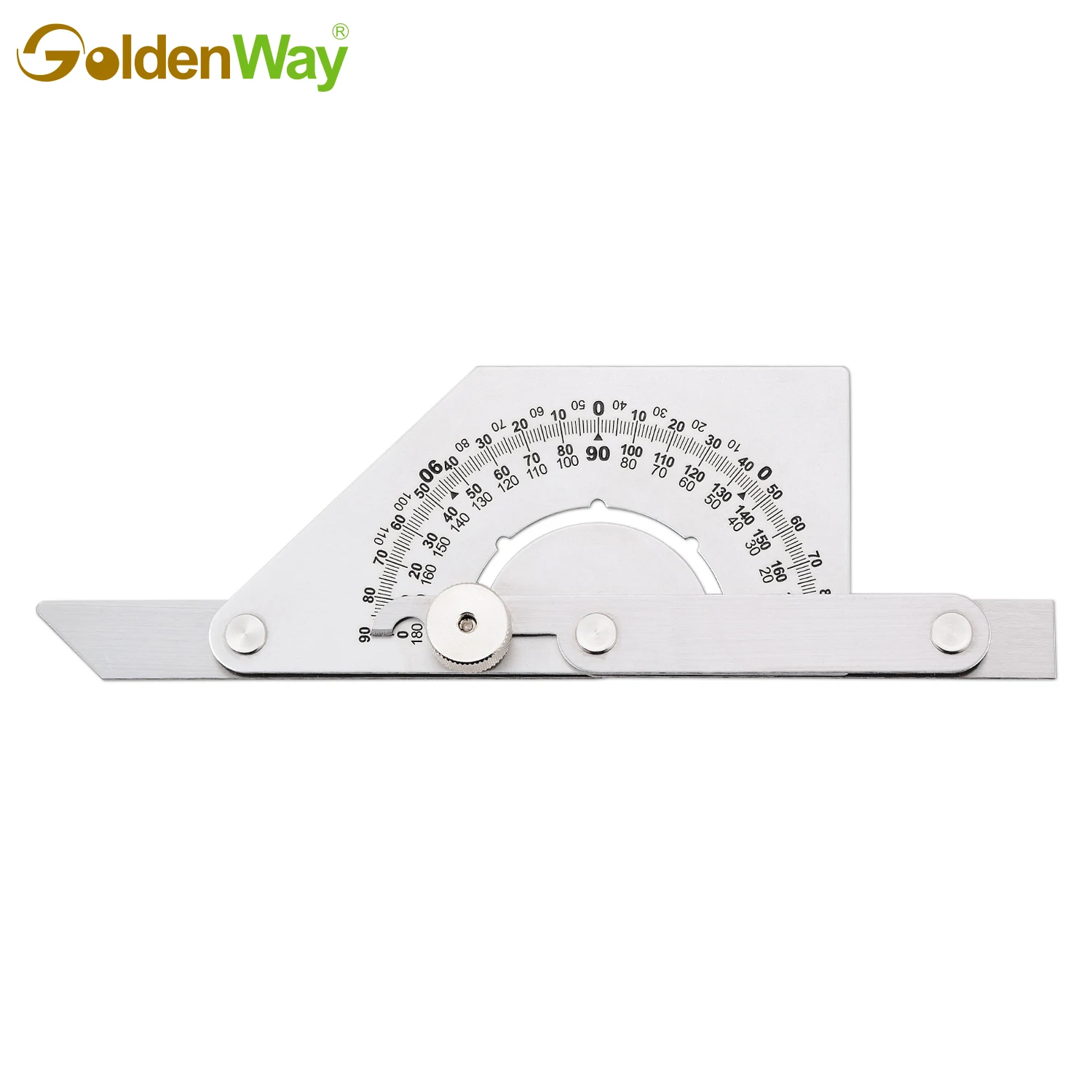 Stainless Steel Protractor Ruler - 180 Degree Angle Measure