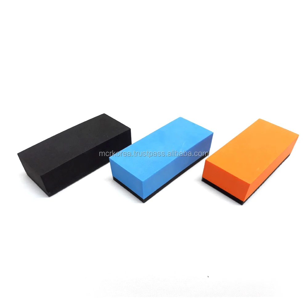 Korean Multi Eva Ceramic Coating Block Applicator With Microfiber Suede ...