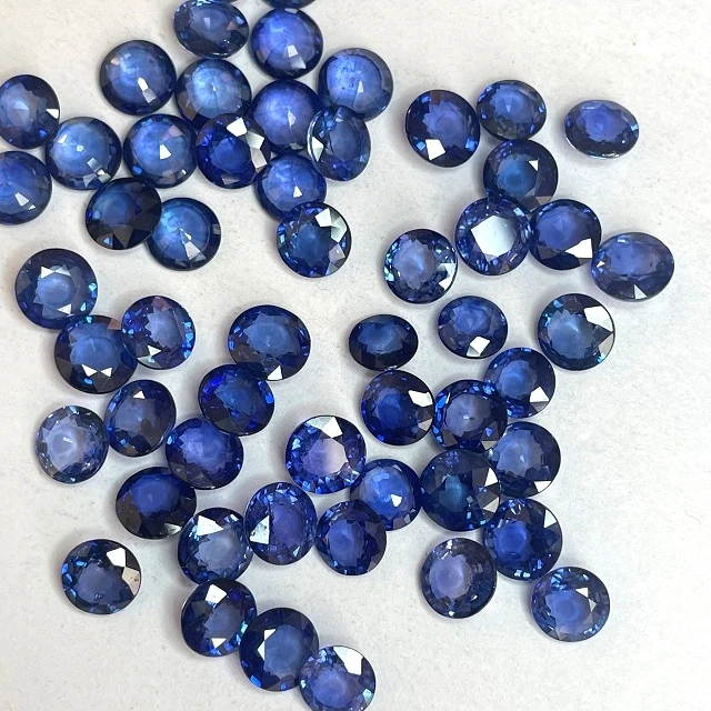 Blue Sapphire Royal Blue 4 Mm Round Diffusion Sapphire At Factory Price ...