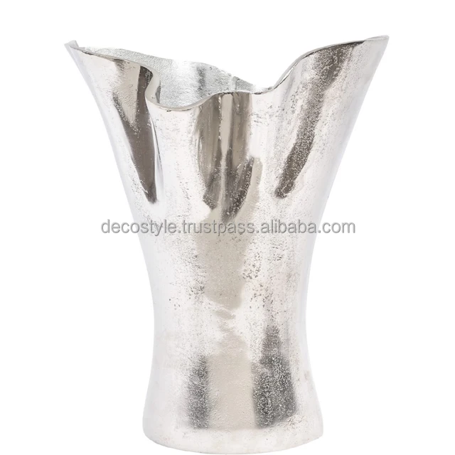 Ocean Wave Silver Aluminum Vase| Alibaba.com