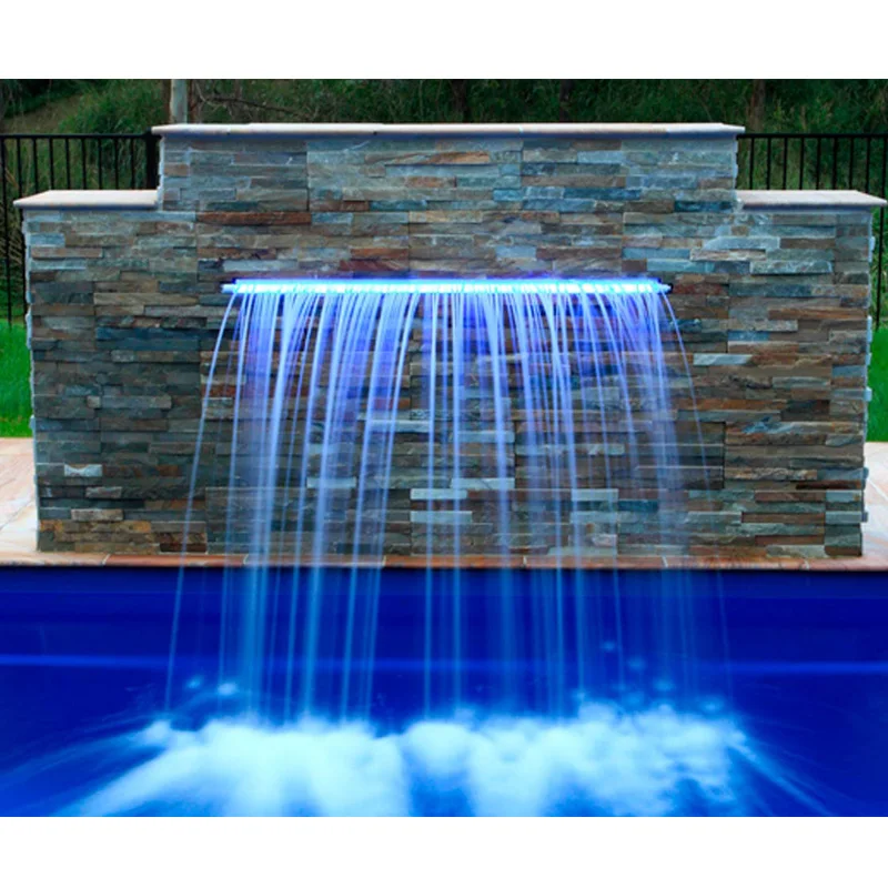 Waterfall Pool Laminar Acrylic 120cm. With Led,Transformer And Remote ...
