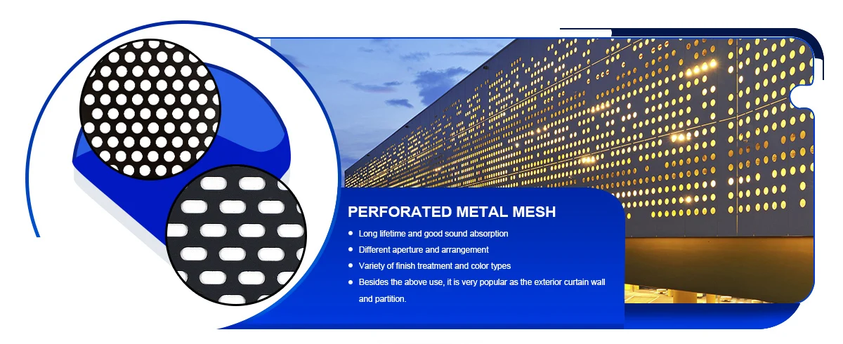 External Cladding Aluminum Perforated Curtain Wall System Facade Panel