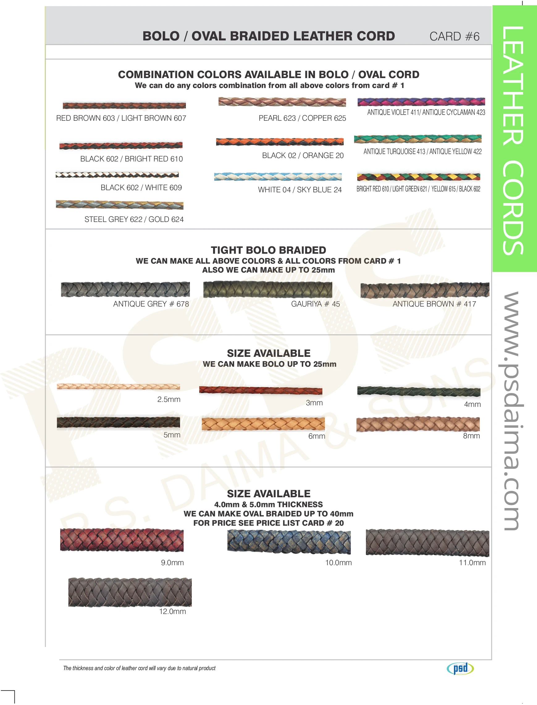 Genuine Bolo Braided Leather Cord | Quality Manufacturer | Great Rub ...