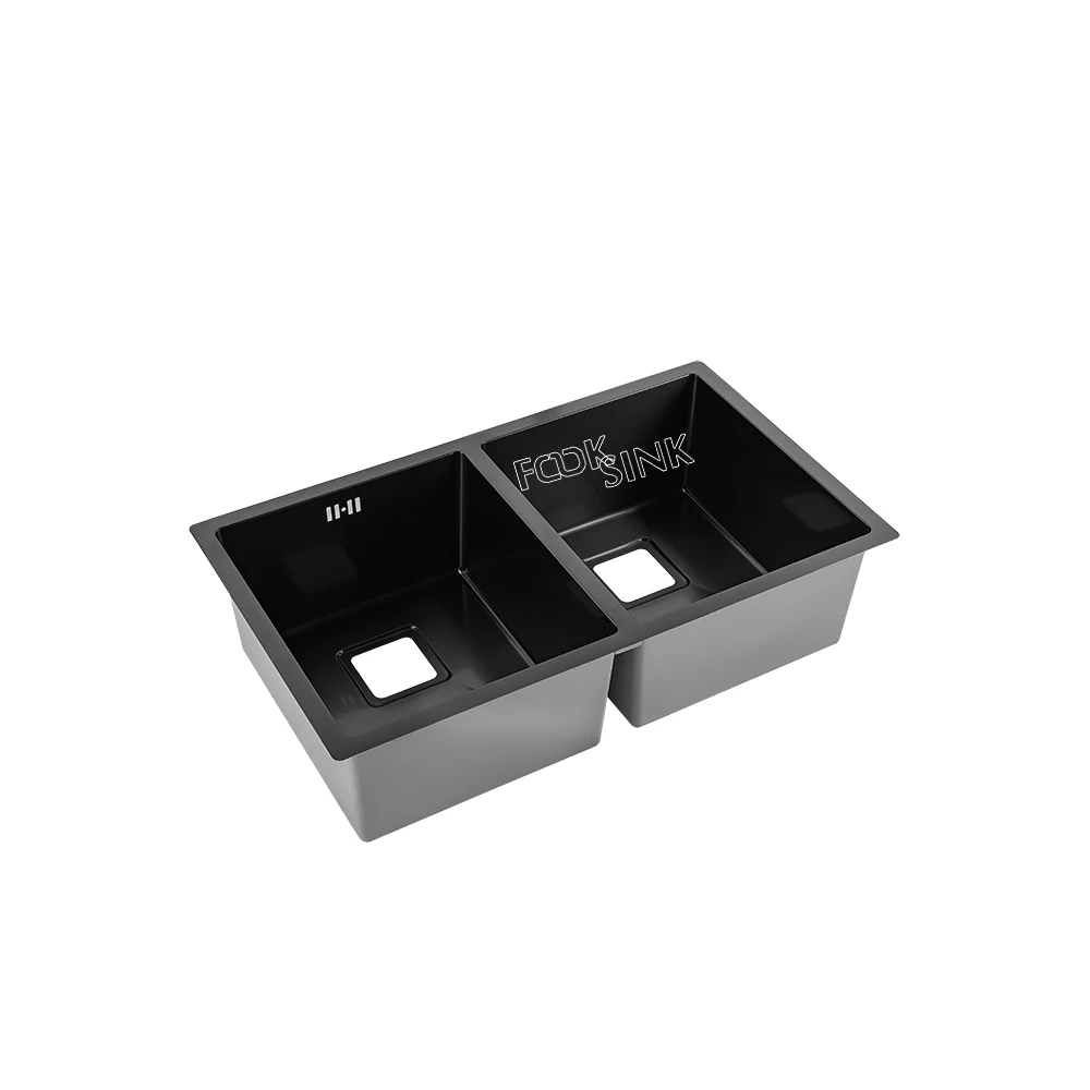Fregadero SUS304 Nano Double Bowl Undermount Kitchen Sink