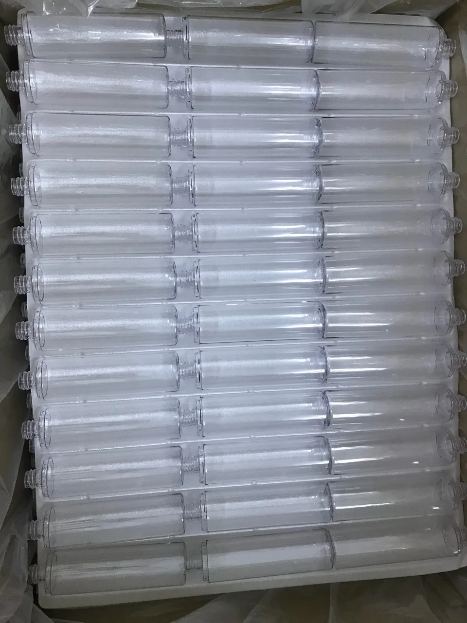 30ml 50ml 120ml 140ml Acrylic Plastic Round Cylinder Double Wall Bottle ...