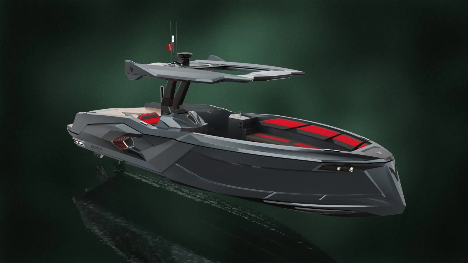 Alesta Marine Luxury Raptor Parasailing Boat Anthracite Gray Fiberglass ...