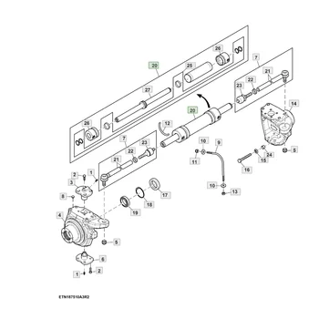 Part For Jd Johndeere Tractor,Hydraulic Cylinder,Steering Cylind Part ...