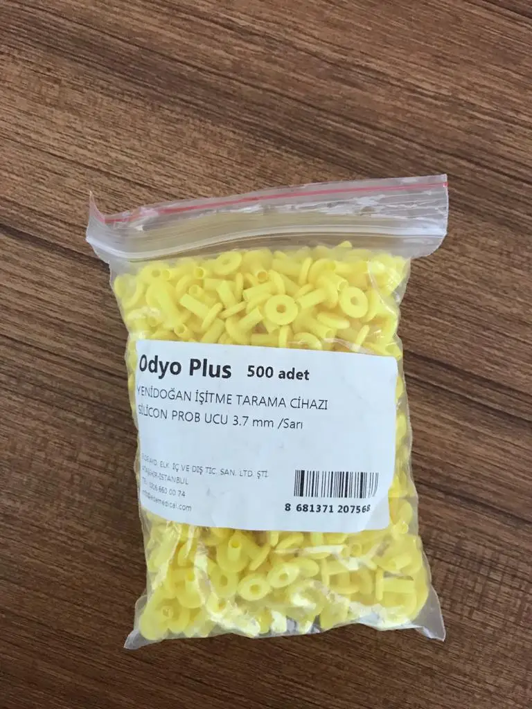 Hearing Test Probe Tips Silicone 3,7mm Yellow Newborn Hearing Test Abr ...