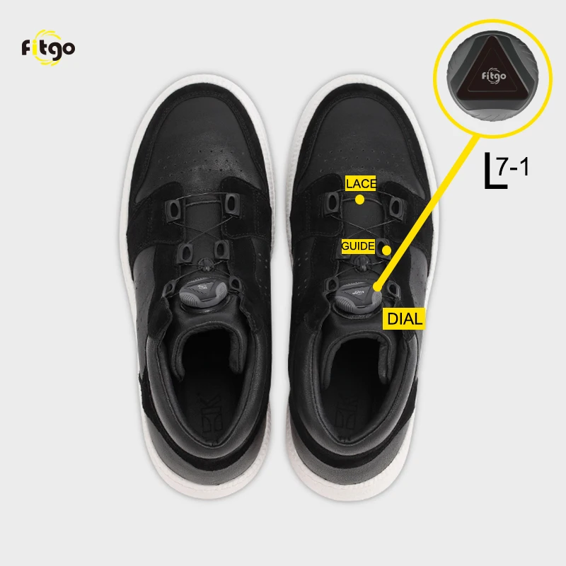 New Arrivals FITGO Shoe Lacing Closure System L7-1 No-tie Shoelace ...