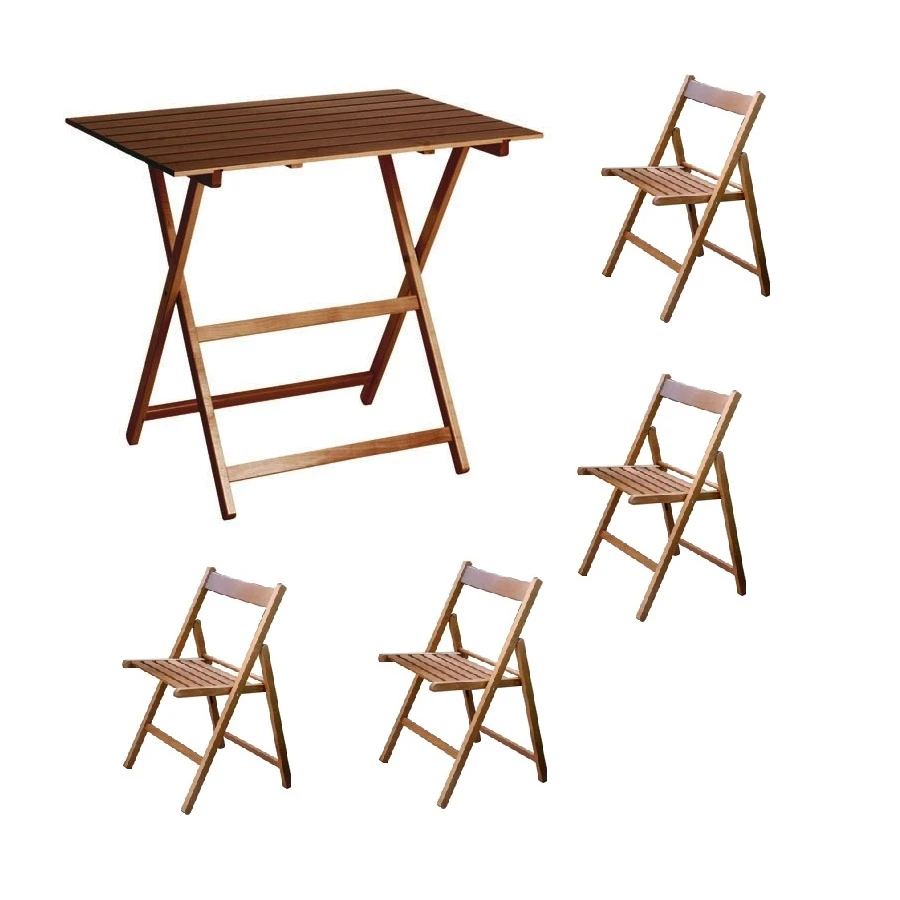 High Quality Italian Folding Garden Set Table Cm 60x80 And 4 Chairs In ...