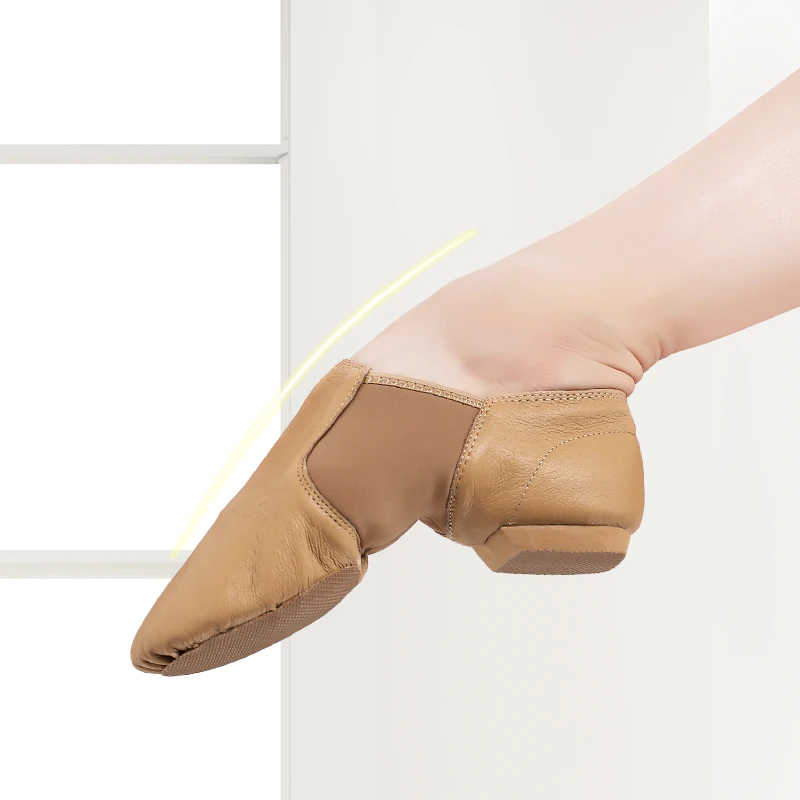 Soft Leather Split Sole Pink Ballet Slippers Genuine Leather Adult ...