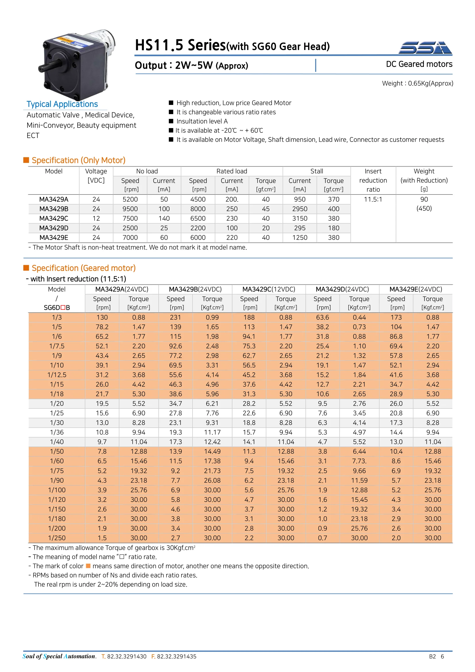 Hs11.5 Spur Geared Dc Motor Series Automatic Valve Medical Device Mini ...