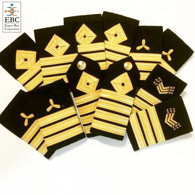 Custom Epaulettes for Merchant Royal Uniforms - Gold Braids