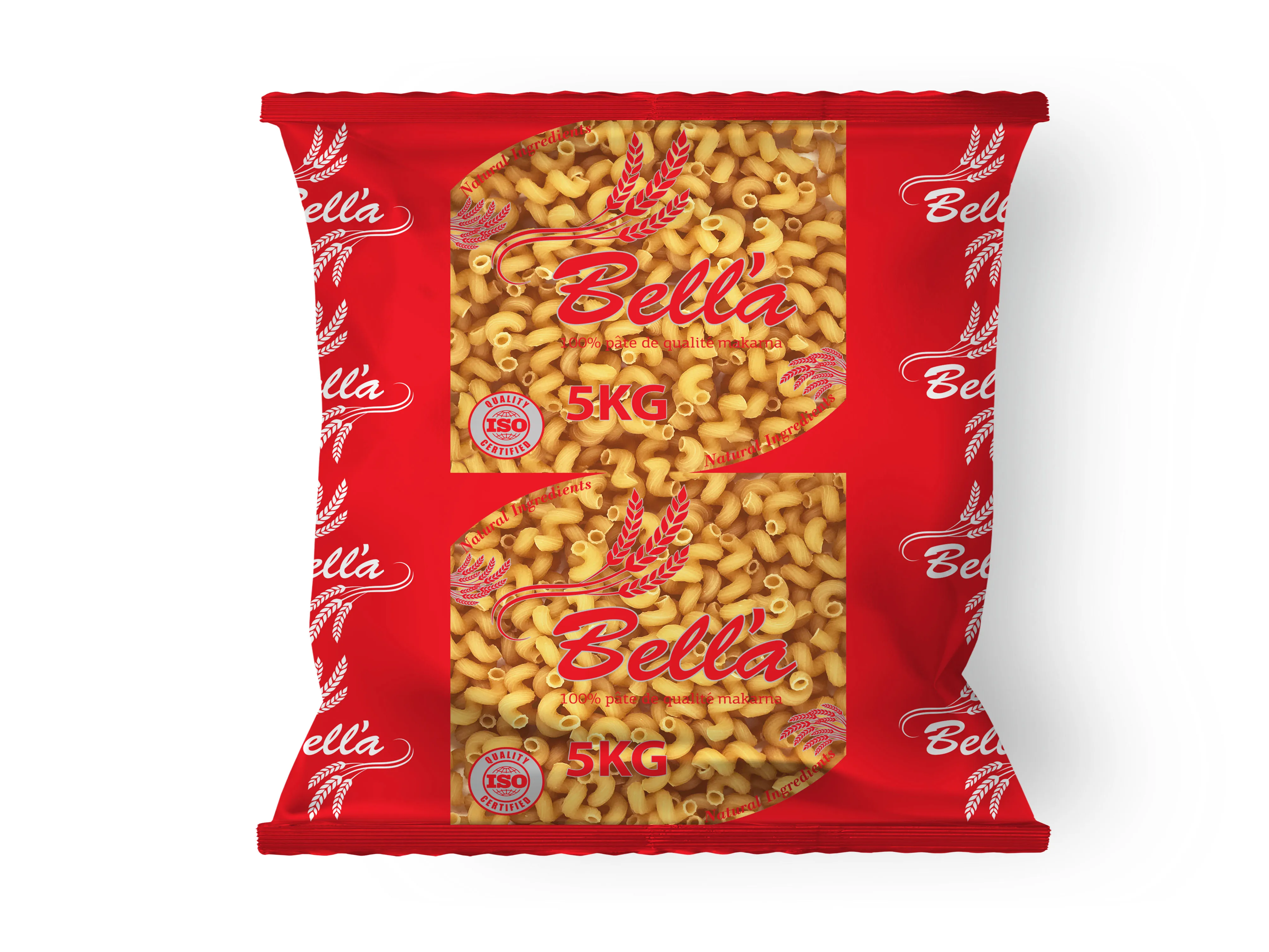 Macaroni Dry Pasta 25 Kg (5x5) High Quality Bella Brand Pasta For Low ...