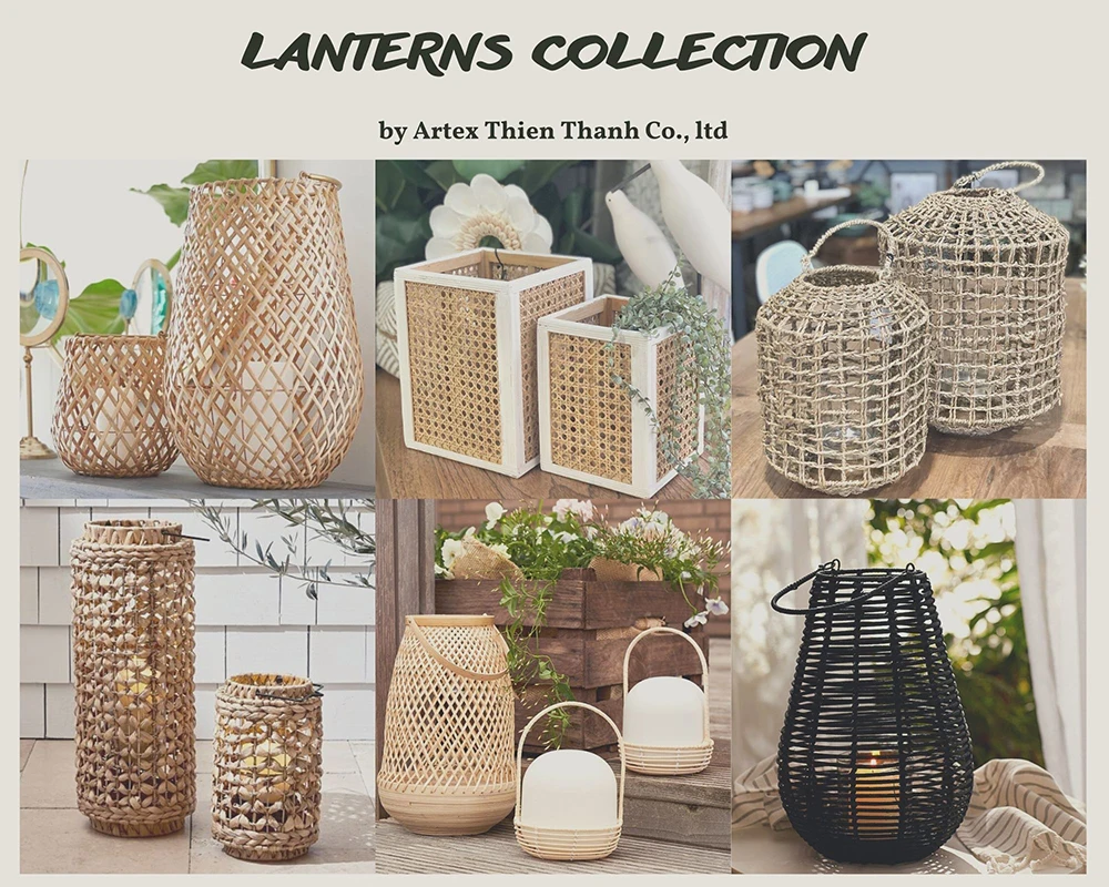 Elegant Rattan Cane Lanterns - Perfect for Weddings & Home