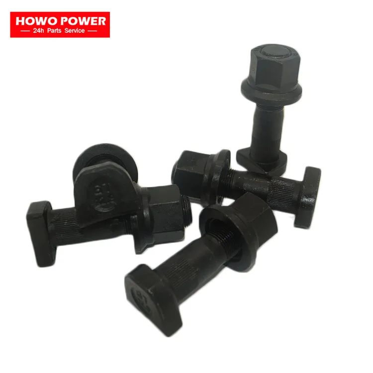 Howo车轮螺栓M22x1.5x117 WG7121340130 WG9112340123前后轮螺栓和螺母WG9100410104 ...