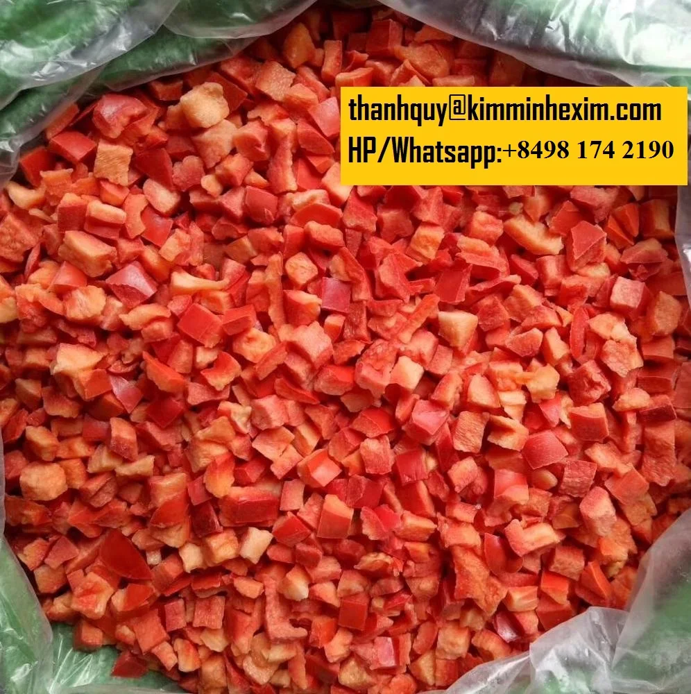 Frozen/Fresh Red Bell Peper/Capsicum Dice Origin Vietnam Packing Bulk ...