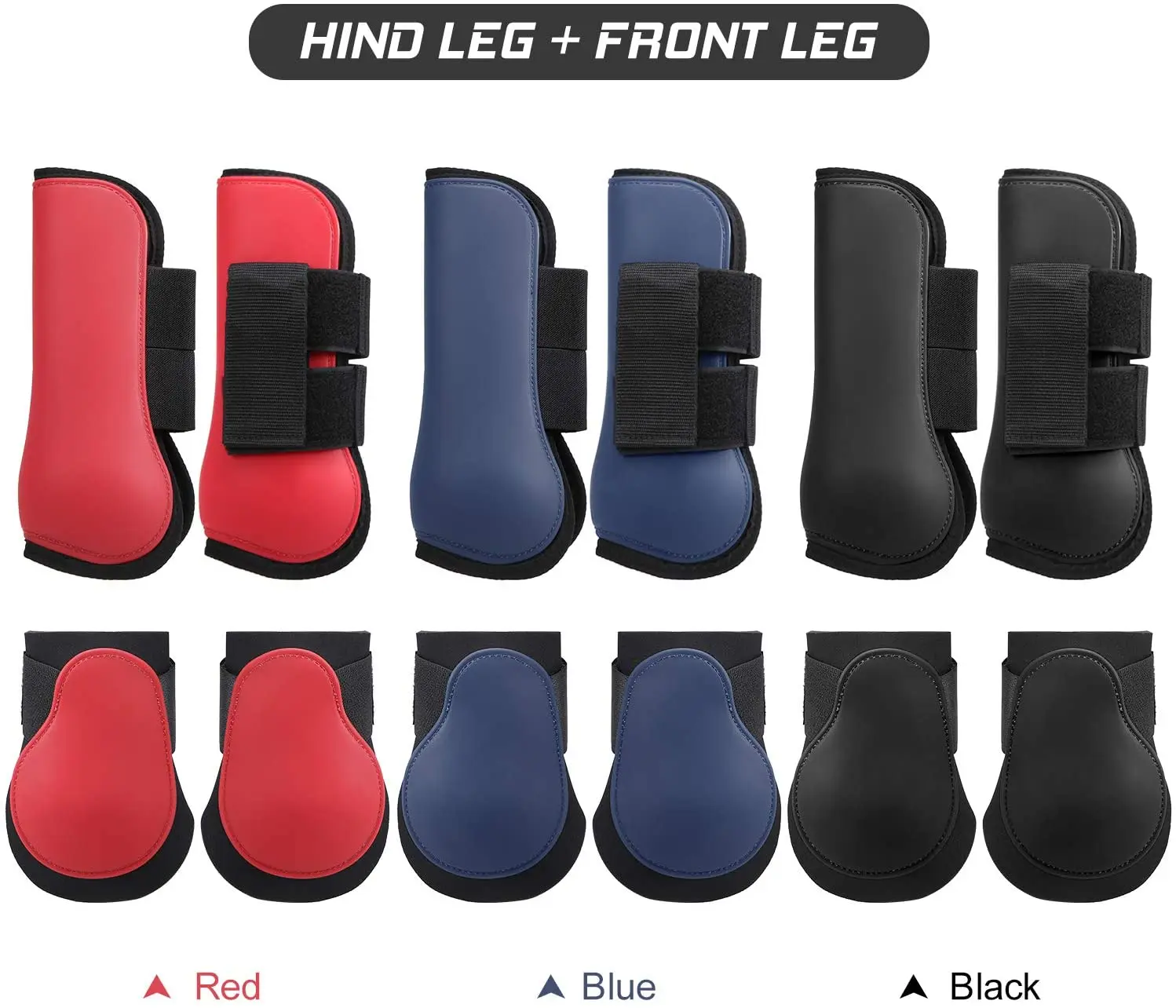 Adjustable Leg Set for Horse Riding Shin Guards Front Equine Shin ...