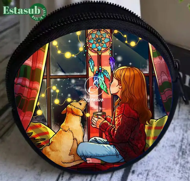 Round Sublimation Blank Neoprene Coin Purse A Cute Small Portable Purse ...