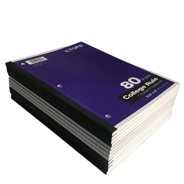 High Quality Perforated Wireless Notebook 80 Sheets Quad Ruled - Buy ...