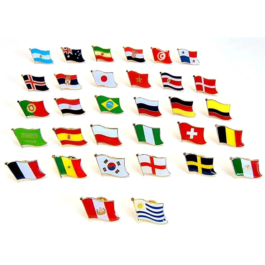 Custom Country National Flag Brass Lapel Pin - Metal Badge