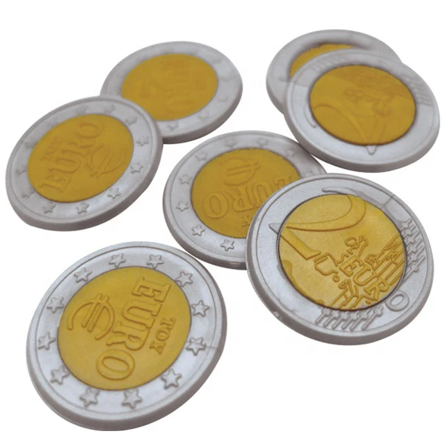 Educational Play Money - Plastic Euro Coins for Kids