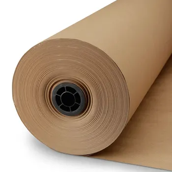 Unbleached Brown Kraft Wrapping Paper Rolls - Buy Semi-extensible Sack ...