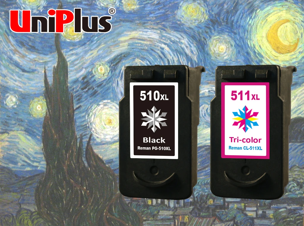 Uniplus 510 511 Pg510 Cl511 Xl เติมความร้อนตลับหมึกสำหรับเครื่องพิมพ์ ...